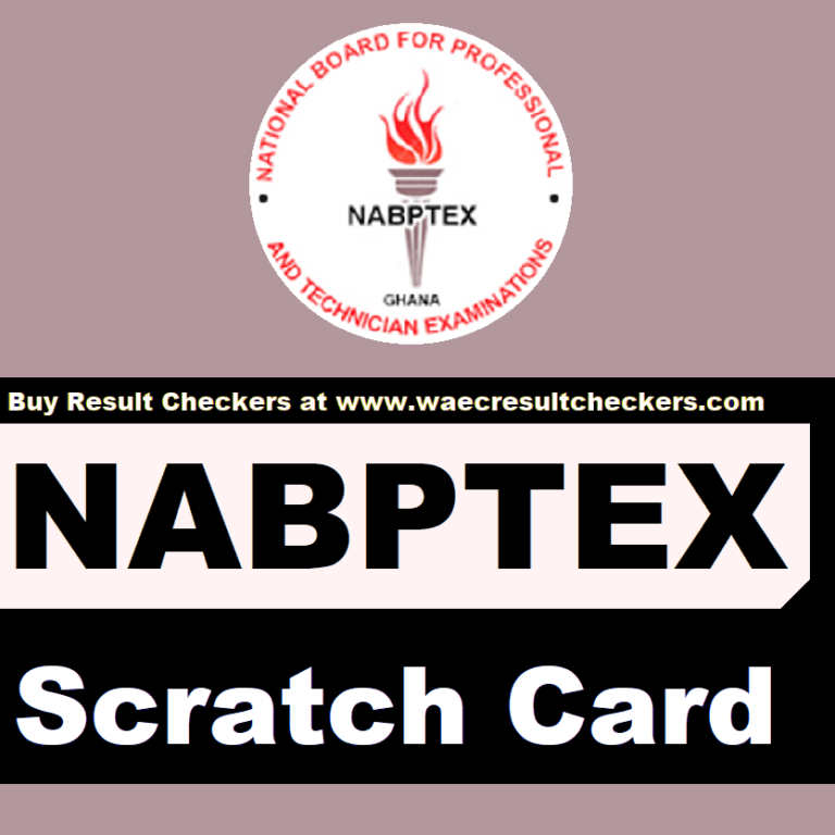 NABPTEX Results Checker Scratch Card - Official WAEC Result Checker ...