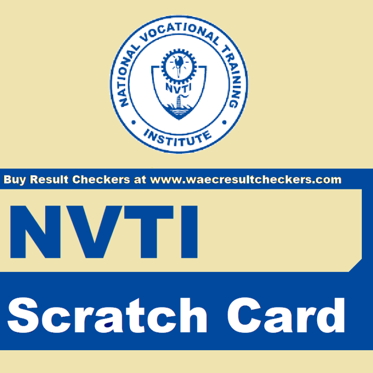 NVTI Results Checker Scratch Card - Official WAEC Result Checker Cards ...